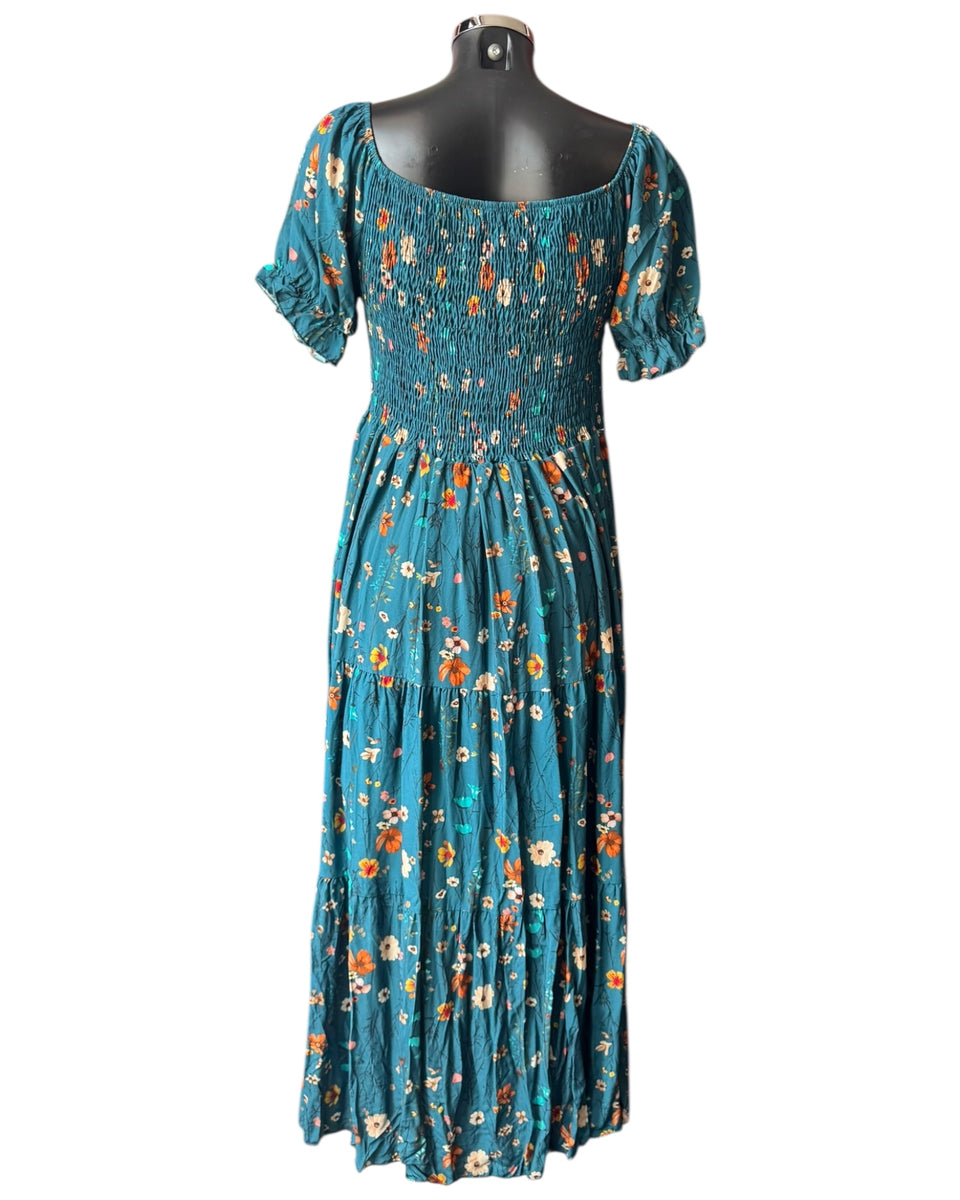 Phoebe floral maxi dress - Teal – Coco Ladieswear of Garstang
